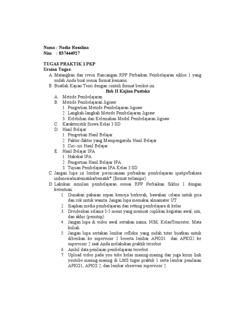 Tugas Praktik 1 PKP Nadia Rosalina | PDF