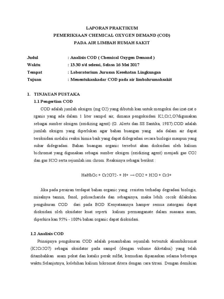 Laporan Praktikum Cod | PDF
