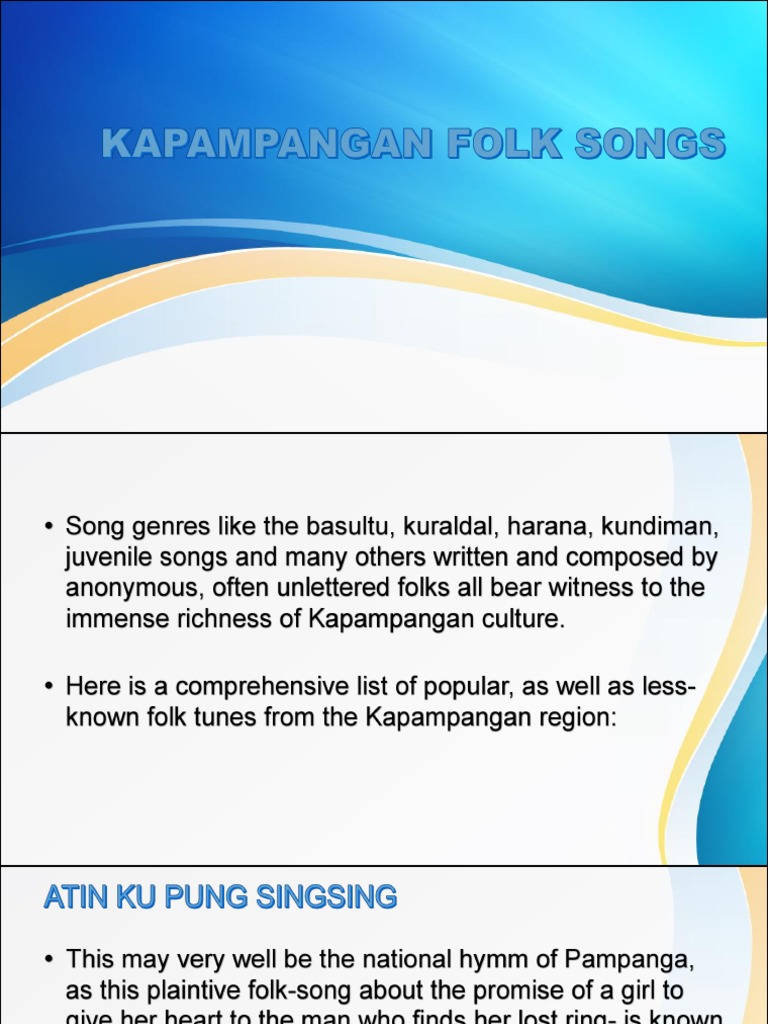 Kapampangan Folk Songs and Games | PDF
