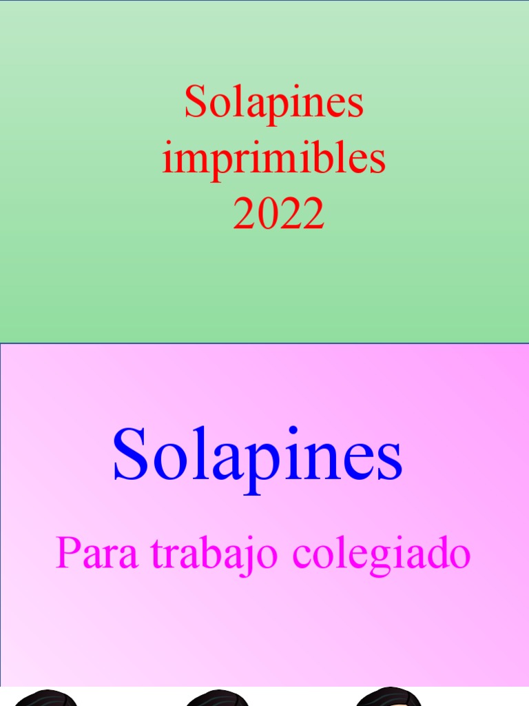 Solapines Imprimibles 2022 - InICIAL | PDF | Artes del Lenguaje y ...