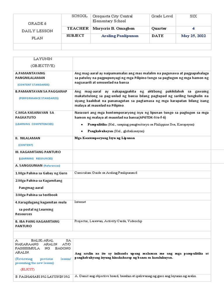ARPAN 6 COT q4 Omagbon | PDF