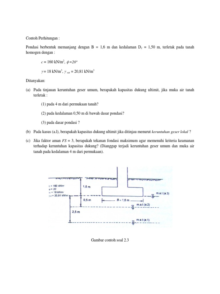 D. Latihan Dan Contoh Perhitungan | PDF