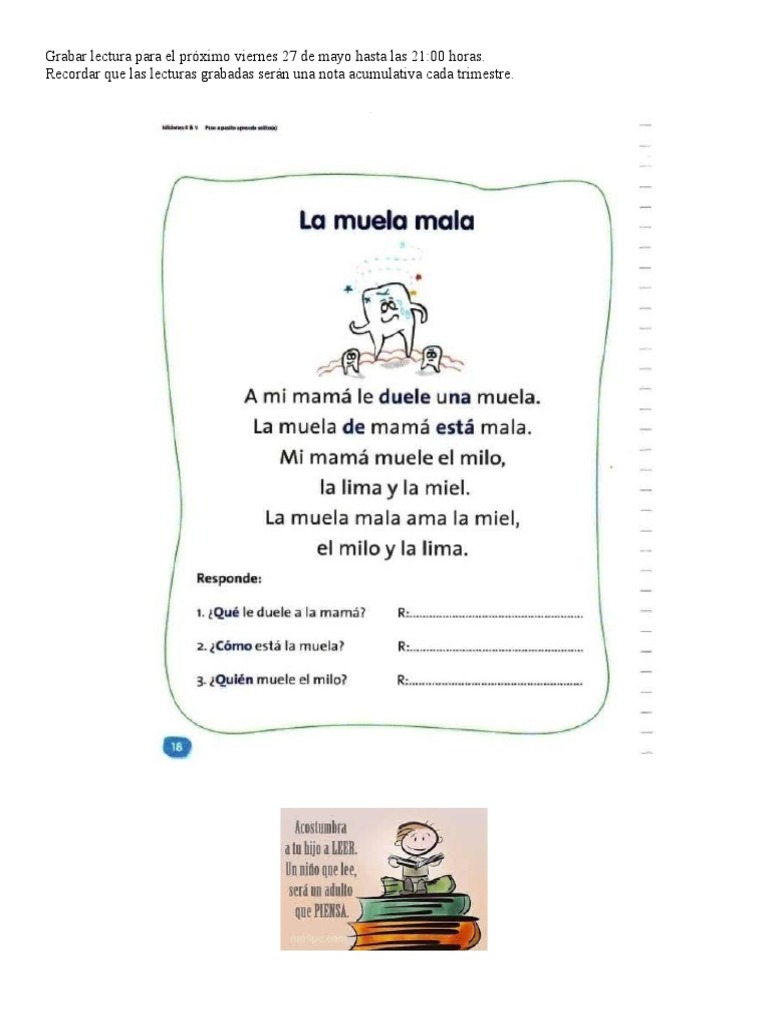 Lectura Grabada LA MUELA MALA | PDF