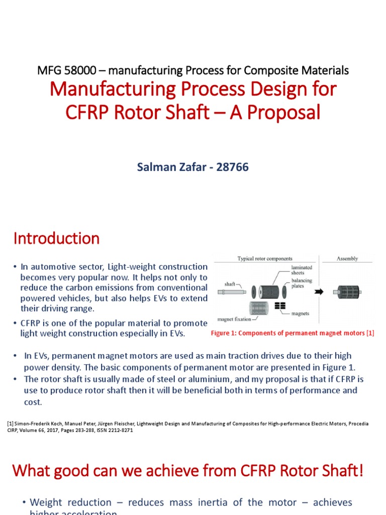 Manufacturing Process Design For CFRP Rotor Shaft - A Proposal ...