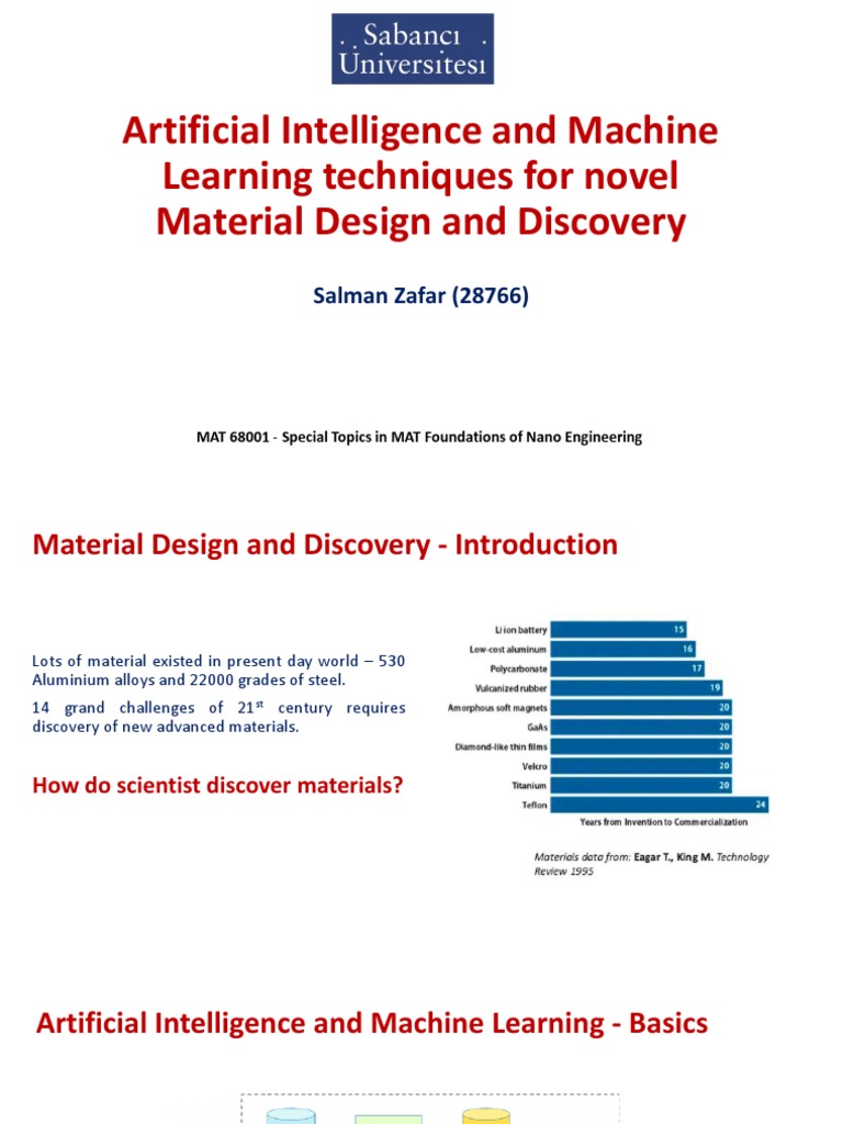 Artificial Intelligence and Machine Learning Techniques For Material ...