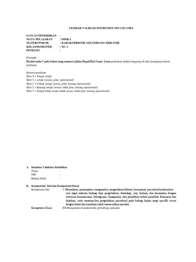 Instrumen Literasi Sains 1 | PDF | Metode & Bahan Ajar