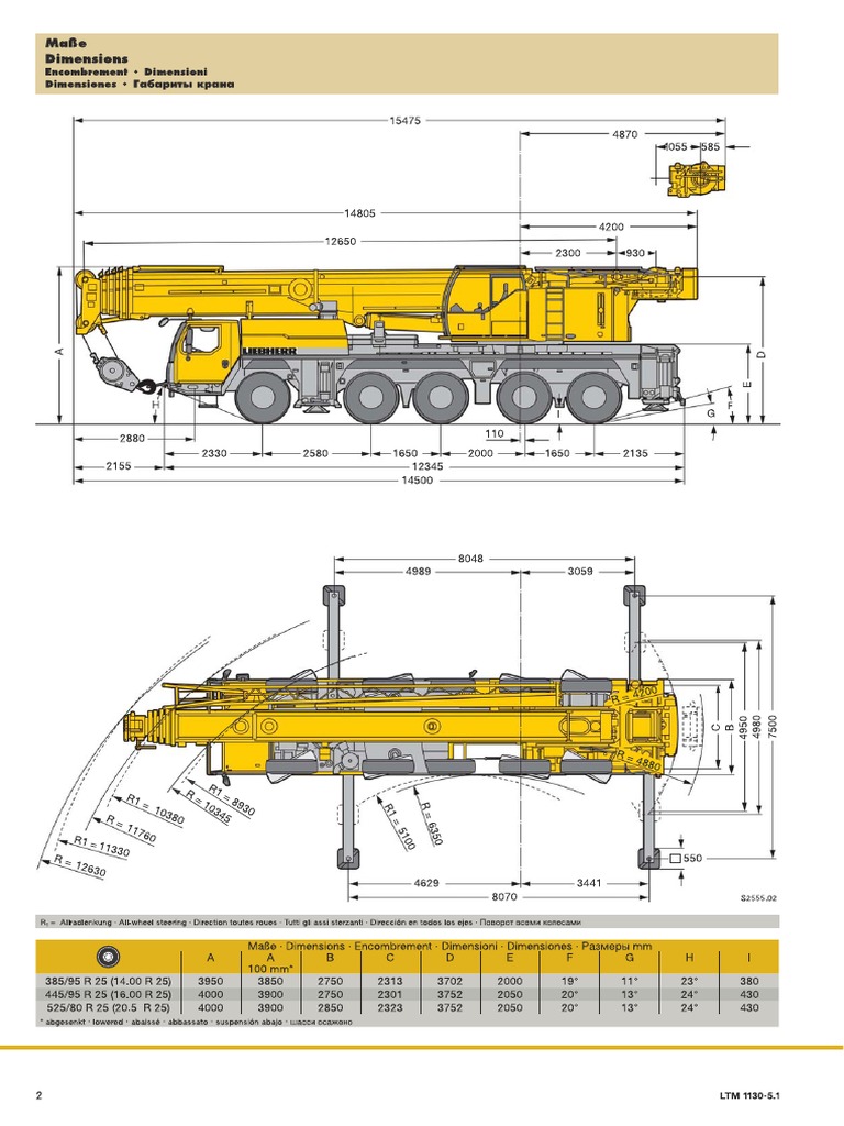 130t Crane - Foot Print | PDF