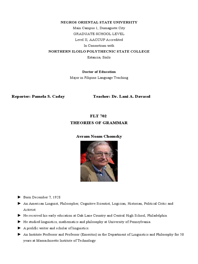 NOAM Chomsky | PDF
