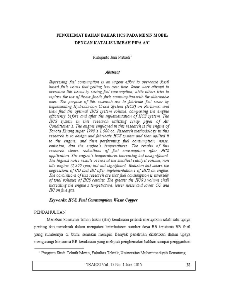 Fuel Savings with HCS in Cars | PDF | Fuel Efficiency | Engines