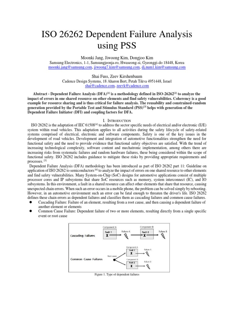 ISO 26262 Dependent Failure Analysis Using PSS: Moonki Jang, Jiwoong ...