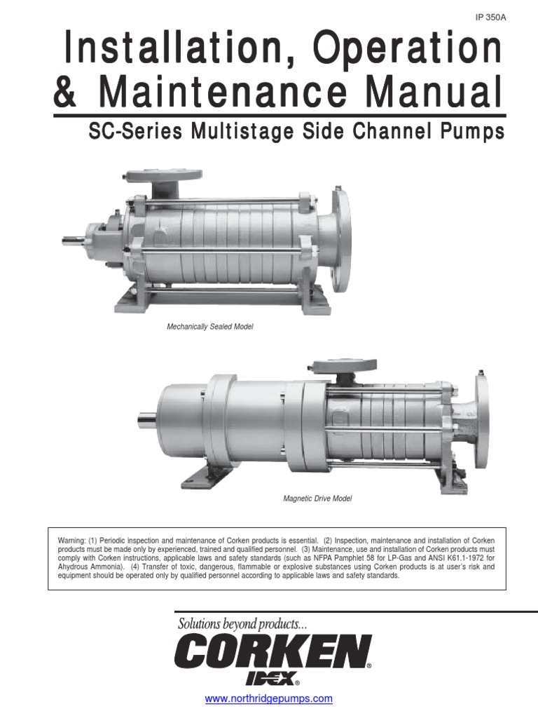 Corken SC Side Channel Pump English | PDF | Pump | Valve