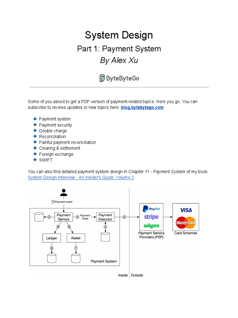 Alex Xu System Design | PDF | Financial Transaction | Clearing (Finance)