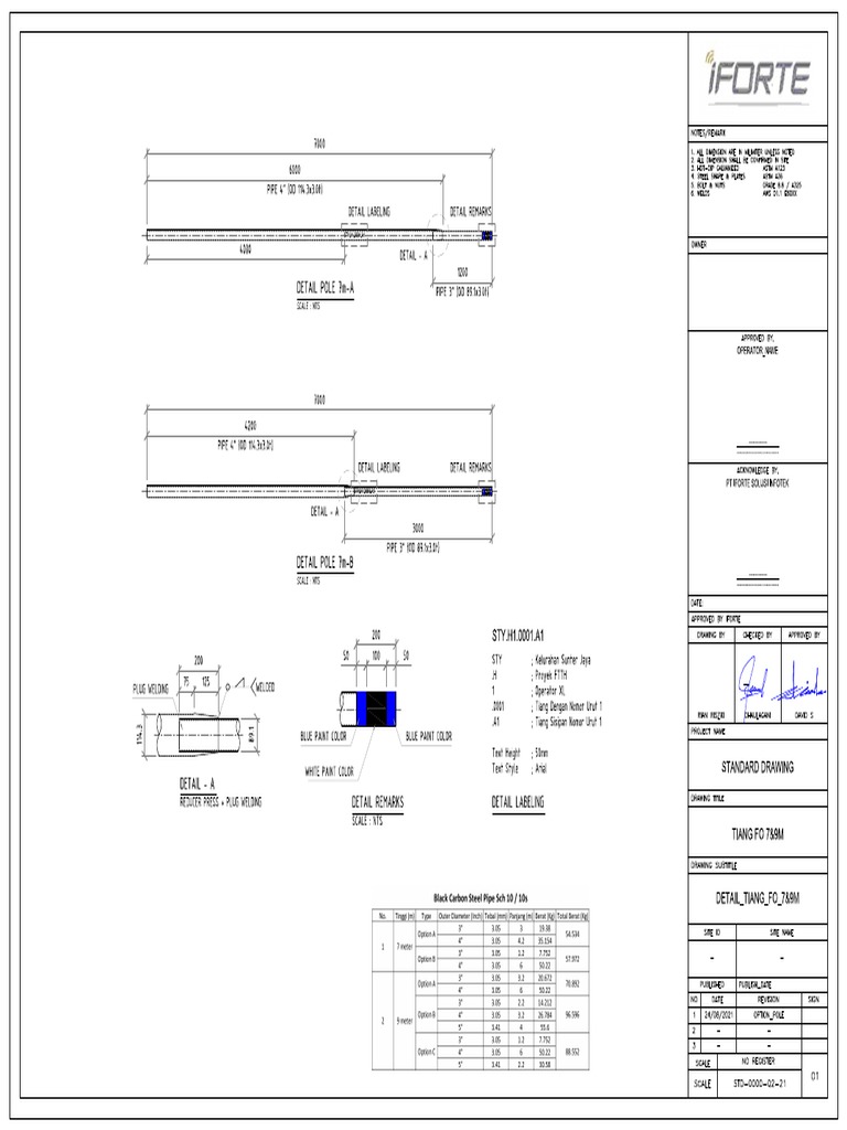 Rev.1 - Tiang FO Baja - 24082021 | PDF