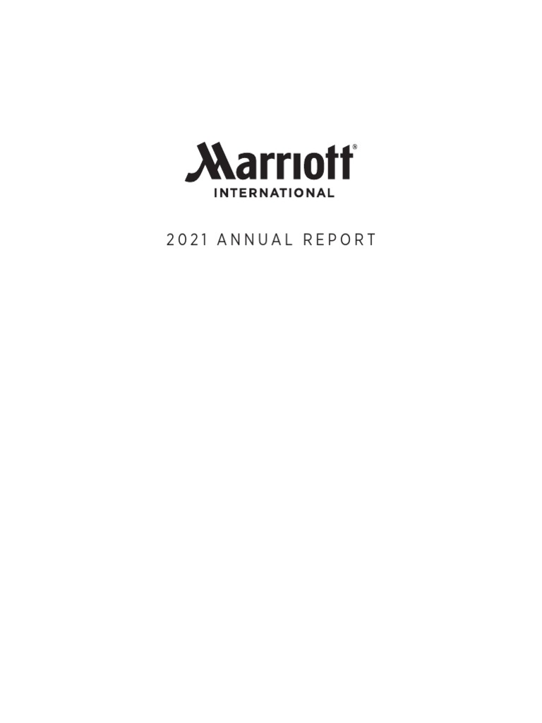 Marriott 2021 Annual Report | PDF | Franchising | Hotel