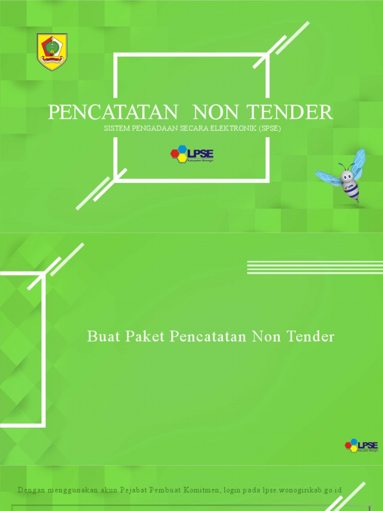 Panduan Pencatatan Non Tender LPSE | PDF