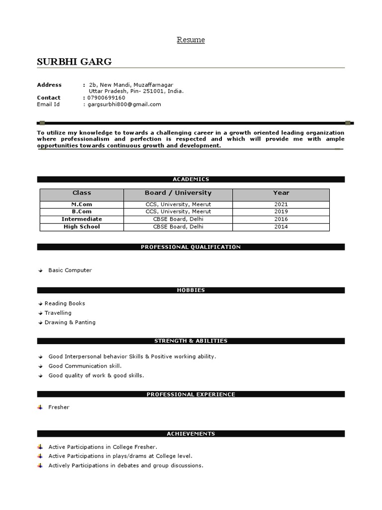 2surbhi Resume2 | PDF