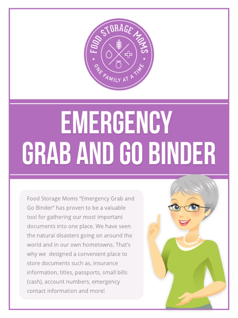 Emergency Grab and Go Binder: Orage M | PDF