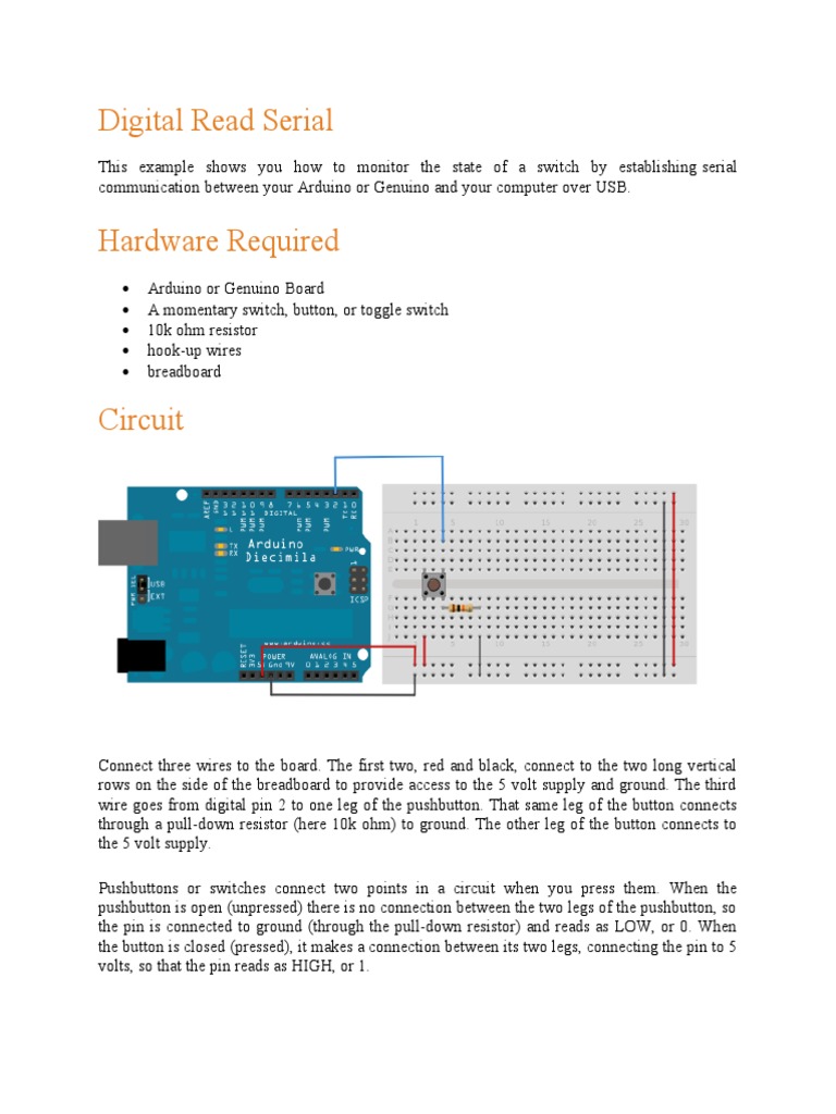 16b - Digital Read - Out Serial | Download Free PDF | Arduino ...