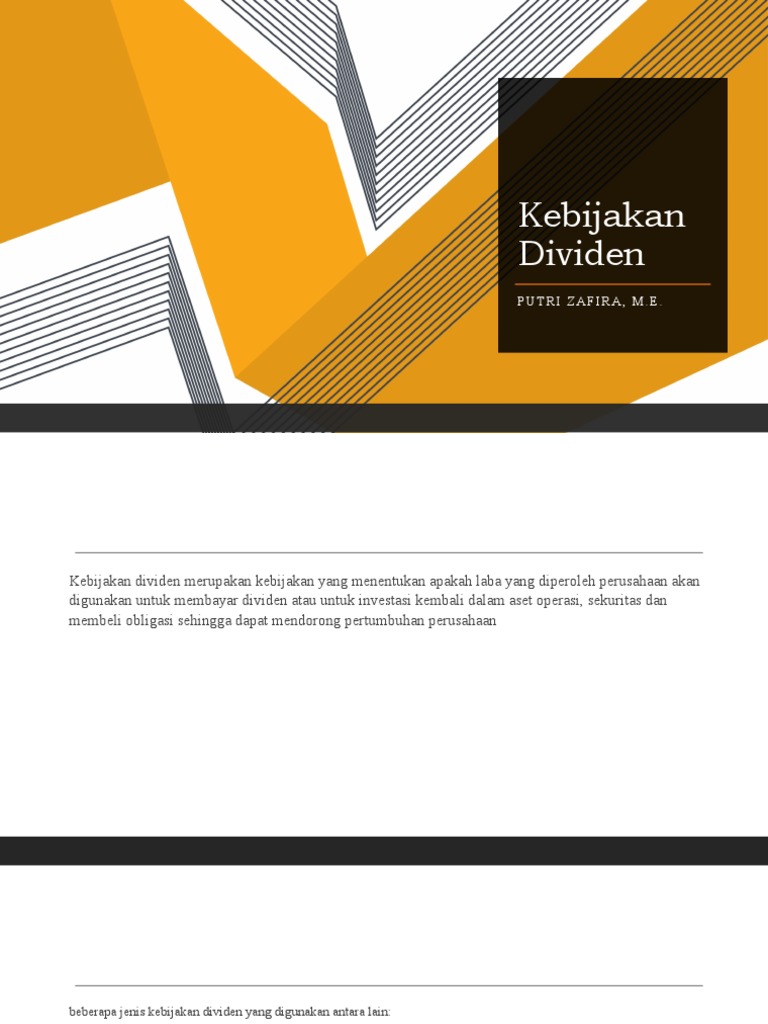 Kebijakan dan Teori Dividen Perusahaan | PDF