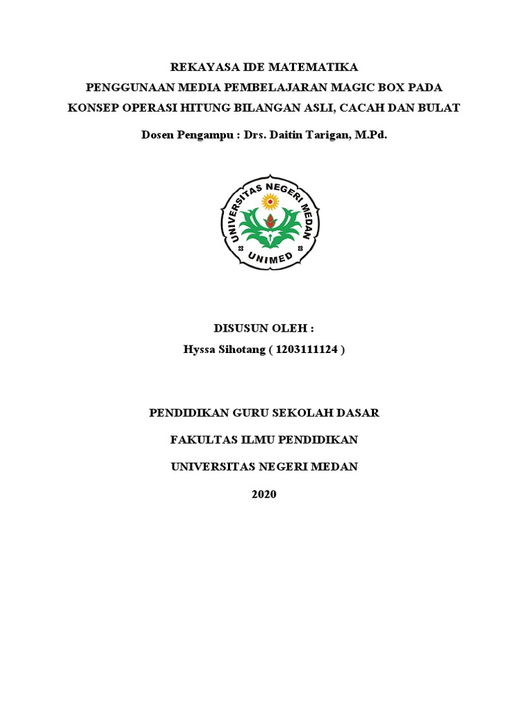 Rekayasa Ide Matematika Hyssa Sihotang | PDF | Seni