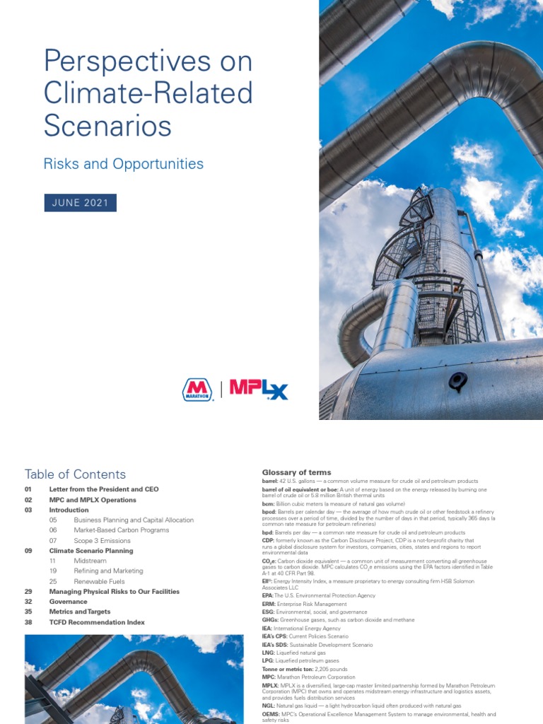 2021 MPC MPLX ClimateReport | PDF | Greenhouse Gas | Natural Gas