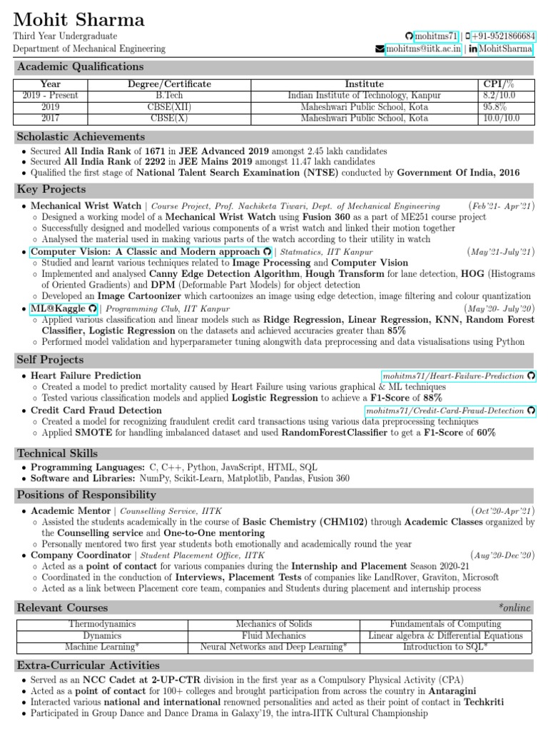 1 - Mohit Sharma | PDF | Machine Learning | Cognitive Science