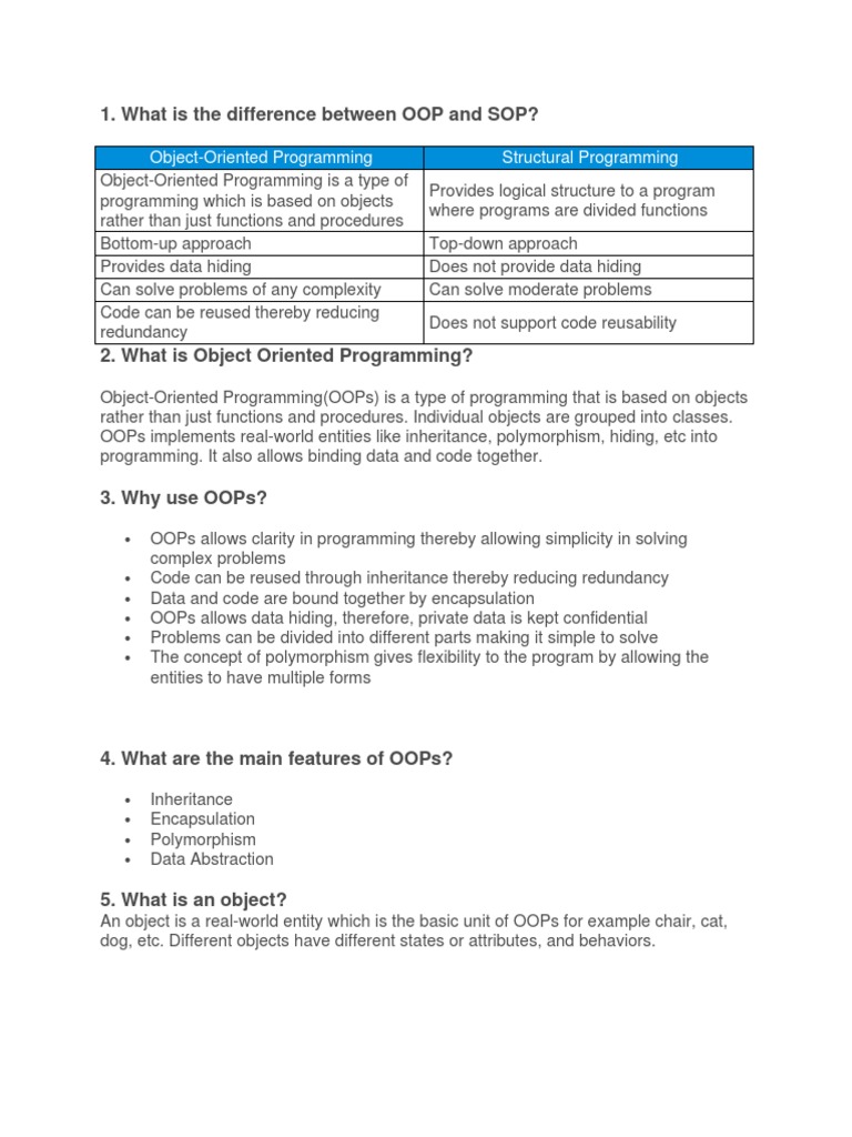 Oops Viva Questions | PDF | Method (Computer Programming) | Class (Computer Programming)