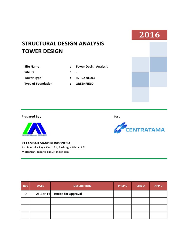 Perhitungan Menara 52 NLS03 | PDF | Buckling | Structural Load