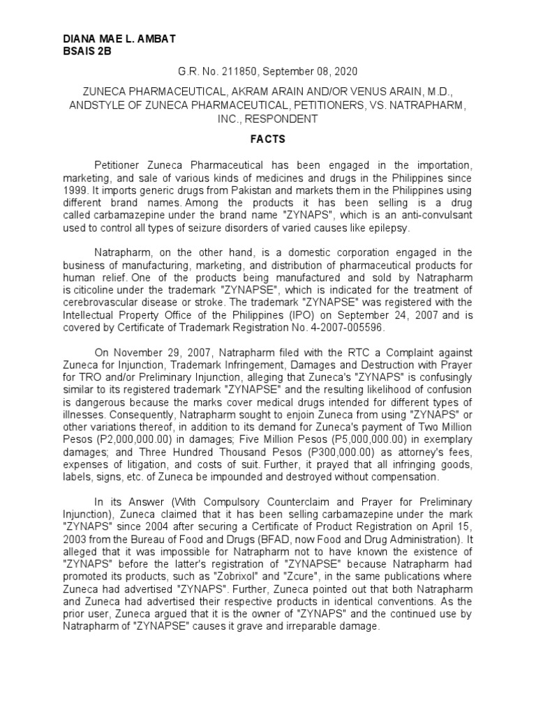 Case Five | PDF | Trademark | Injunction