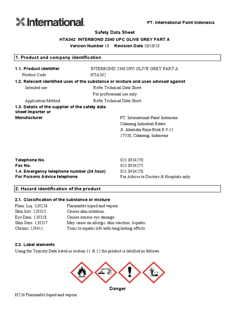 MSDS Painting | PDF | Toxicity | Solvent