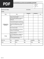 Inspection Checklist For Installation of Earthing System | PDF ...