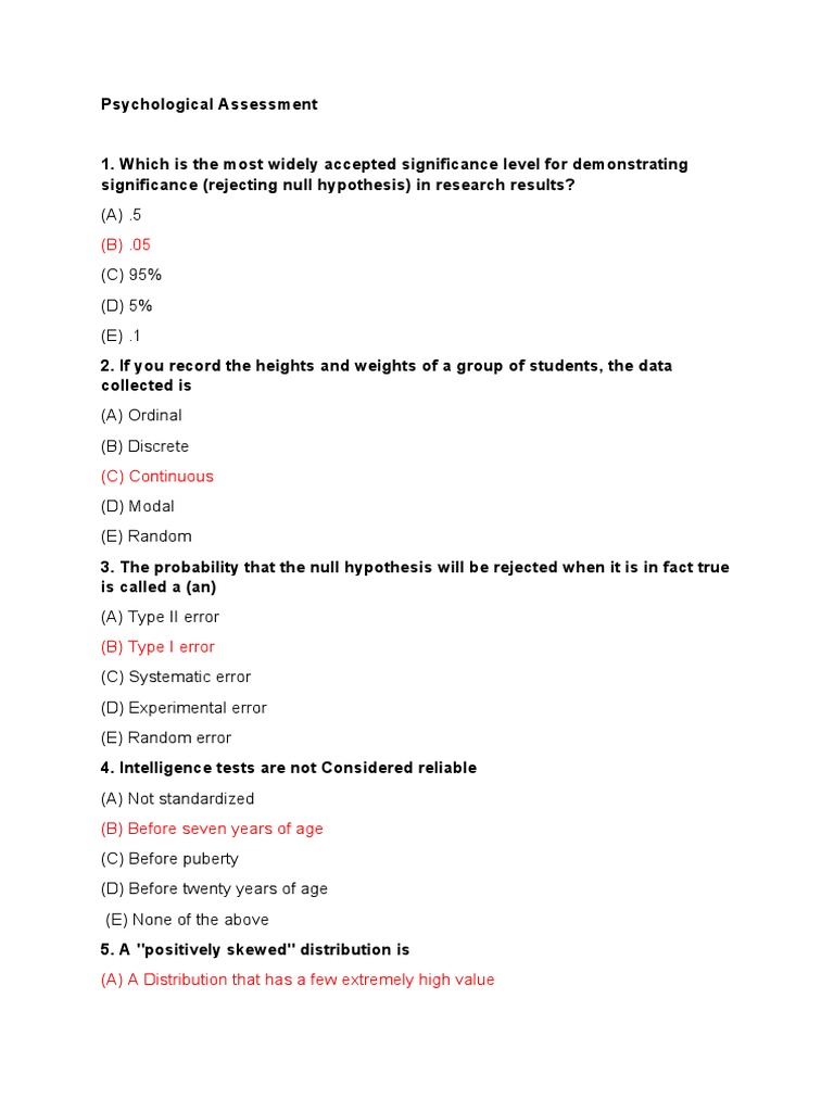 Assessment Psychology | PDF | Validity (Statistics) | Intelligence Quotient
