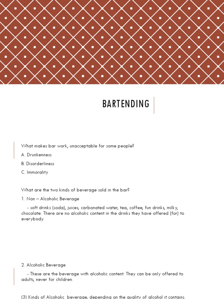 A Comprehensive Guide to Bartending: Beverages, Equipment, Cocktail ...