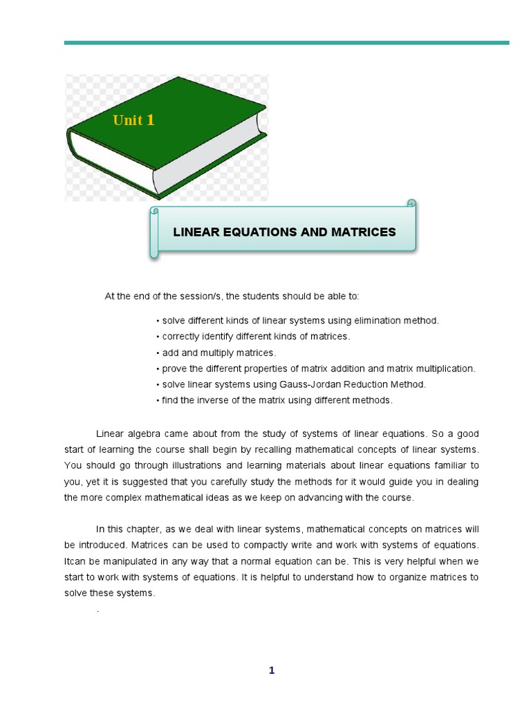 Linear Algebra Final | PDF | Matrix (Mathematics) | System Of Linear Equations