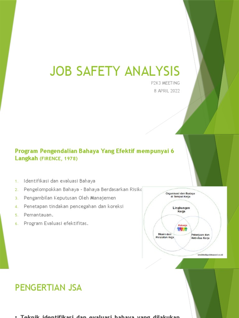 Analisis Keselamatan Kerja JSA | PDF
