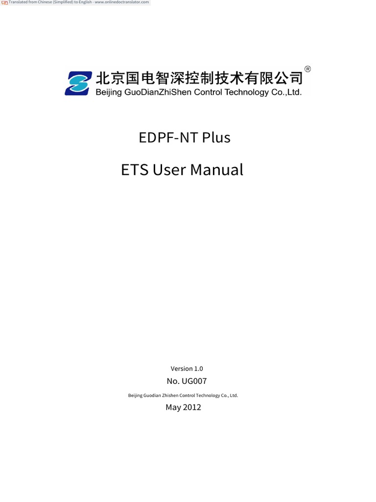 ETS User Manual: EDPF-NT Plus | PDF | Parameter (Computer Programming) | Relay