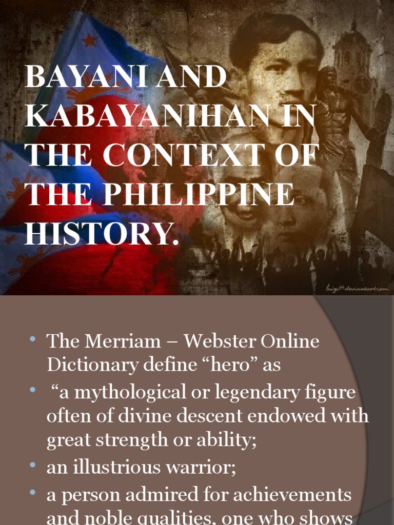 Bayani and Kabayanihan in The Context of The Philippine History | PDF ...