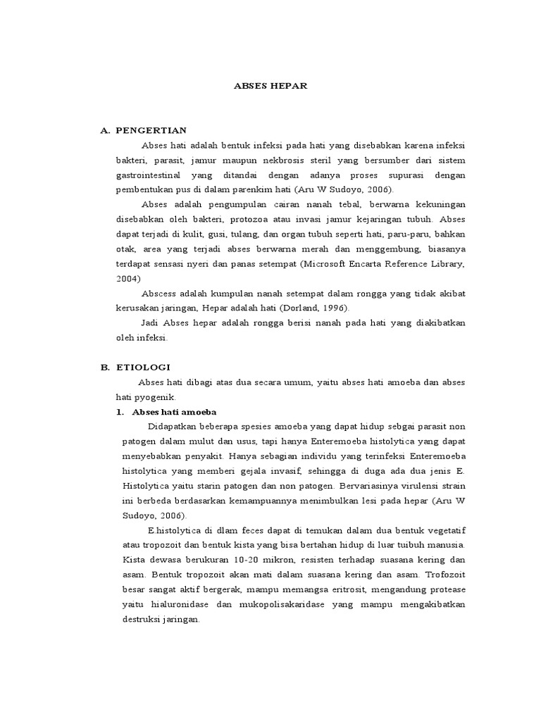Abses Hati: Penyebab dan Penanganan | PDF | Sains & Matematika