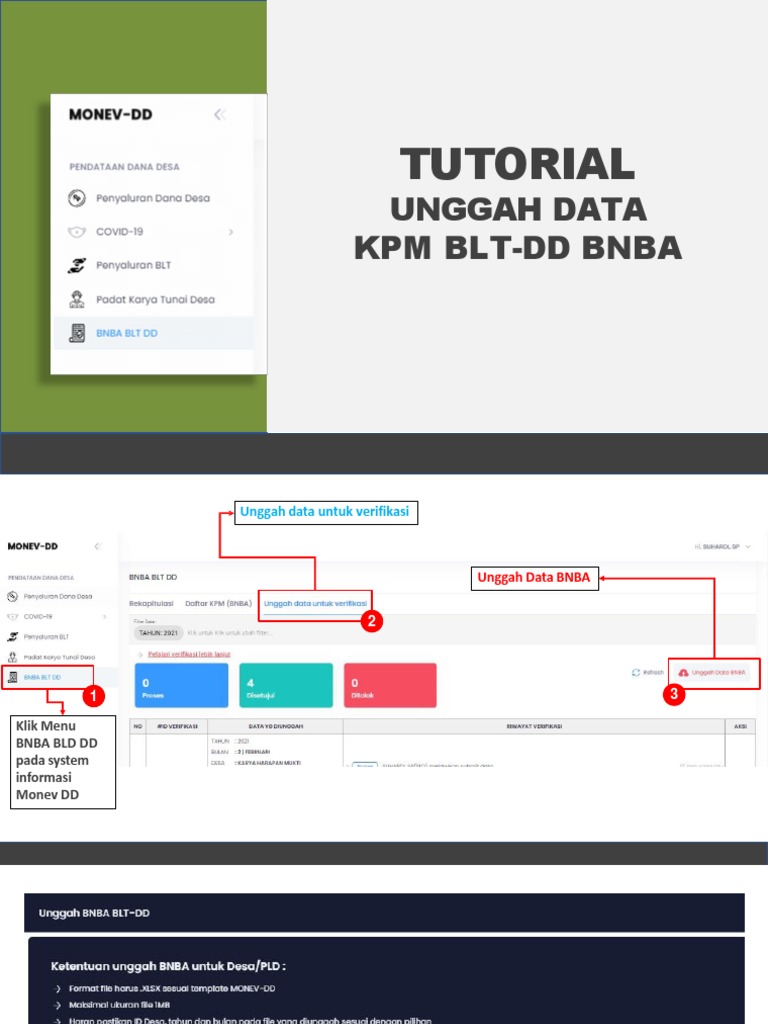 Tata Cara Unggah Data KPM BLT-DD Bnba | PDF