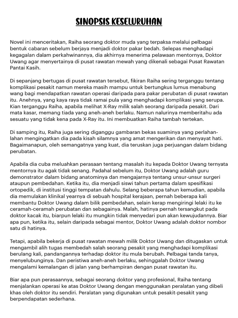 (Pantai Kasih) Sinopsis + Tema | PDF