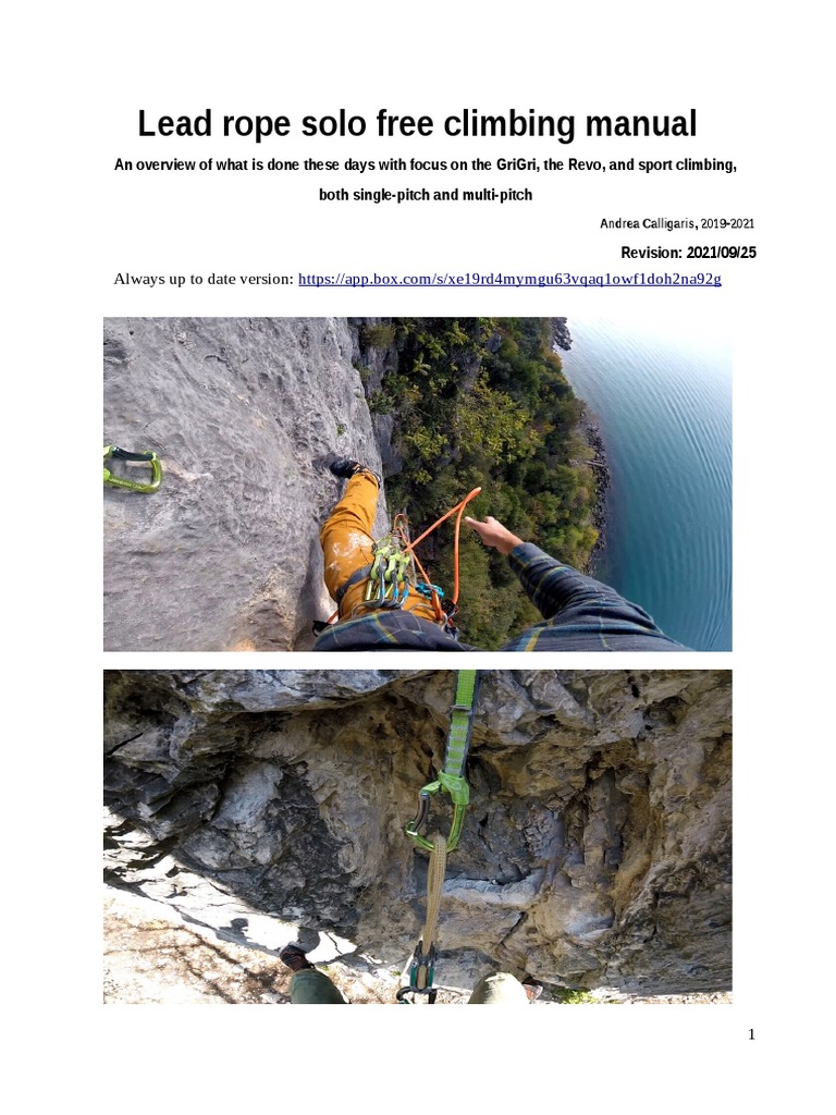 Lead Rope Solo Free Climbing | PDF | Knot | Outdoor Recreation