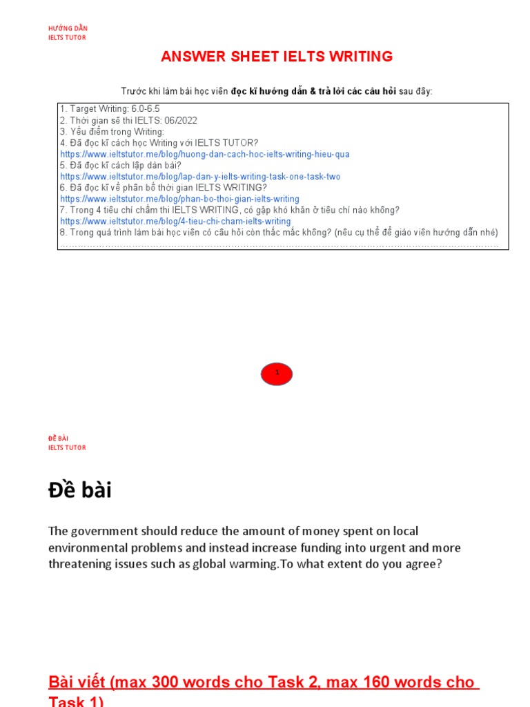 IELTS Writing Guide for Students | PDF | Climate Change | Natural ...
