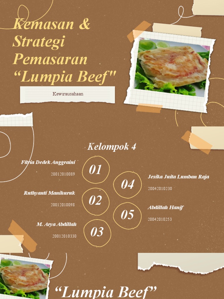 Strategi Pemasaran Lumpia Beef | PDF | Bisnis | Kesehatan Holistik