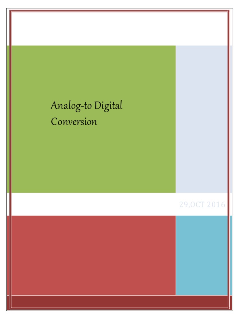 Analog-To Digital Conversion: Comsats University of Sciences and Technology | Download Free PDF ...