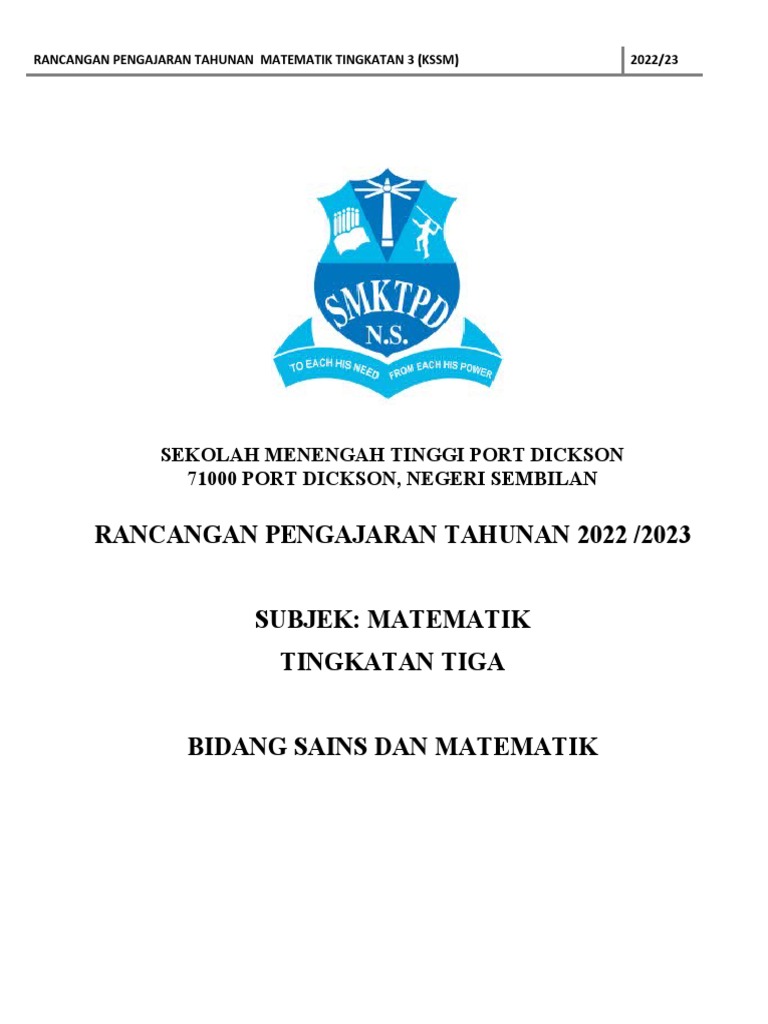 Rancangan Pengajaran Tahunan Math T3 2022 | PDF | Metode & Bahan Ajar