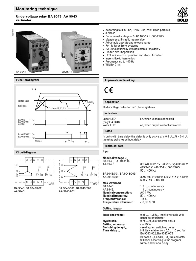 Ba 9043 | PDF | Relay | Switch