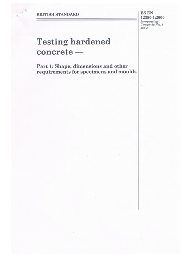 BS en 12390-1-2000 | PDF
