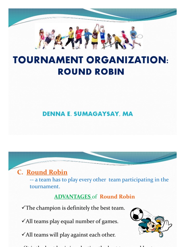 Tournament Organization:: Round Robin | PDF | Sports | Gaming