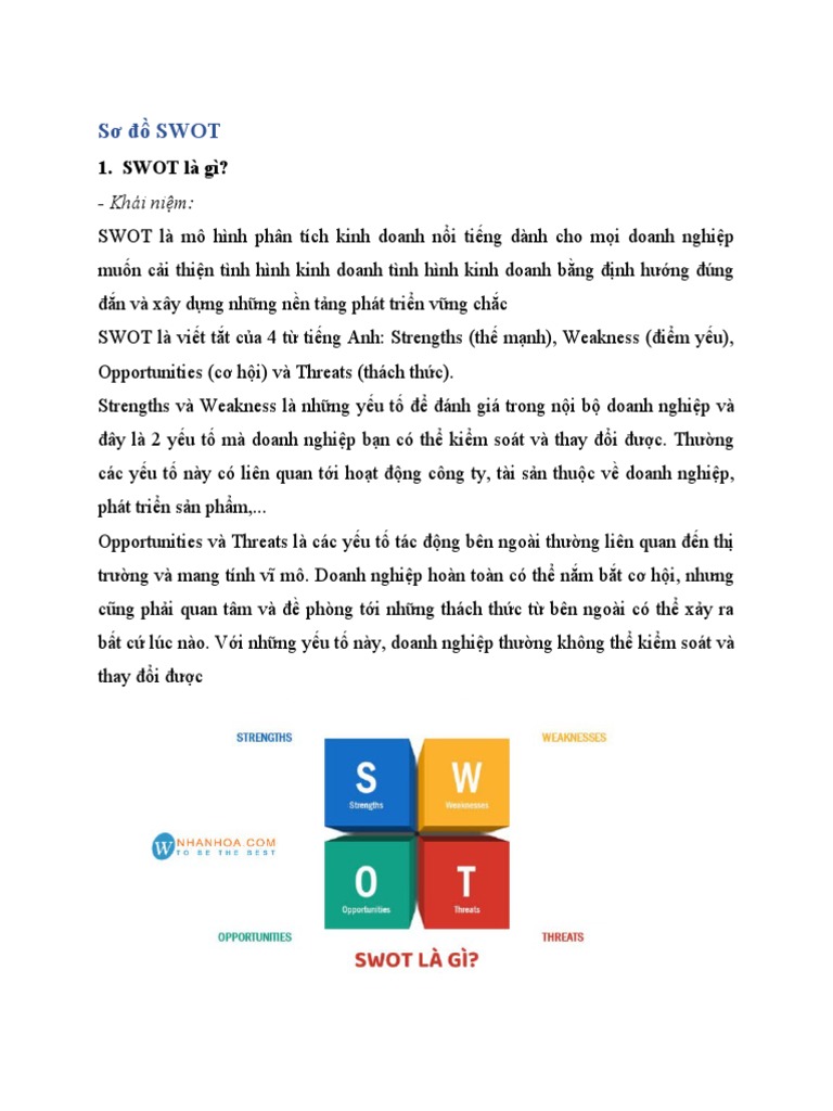 Phân Tích SWOT - Hành VI KH | PDF