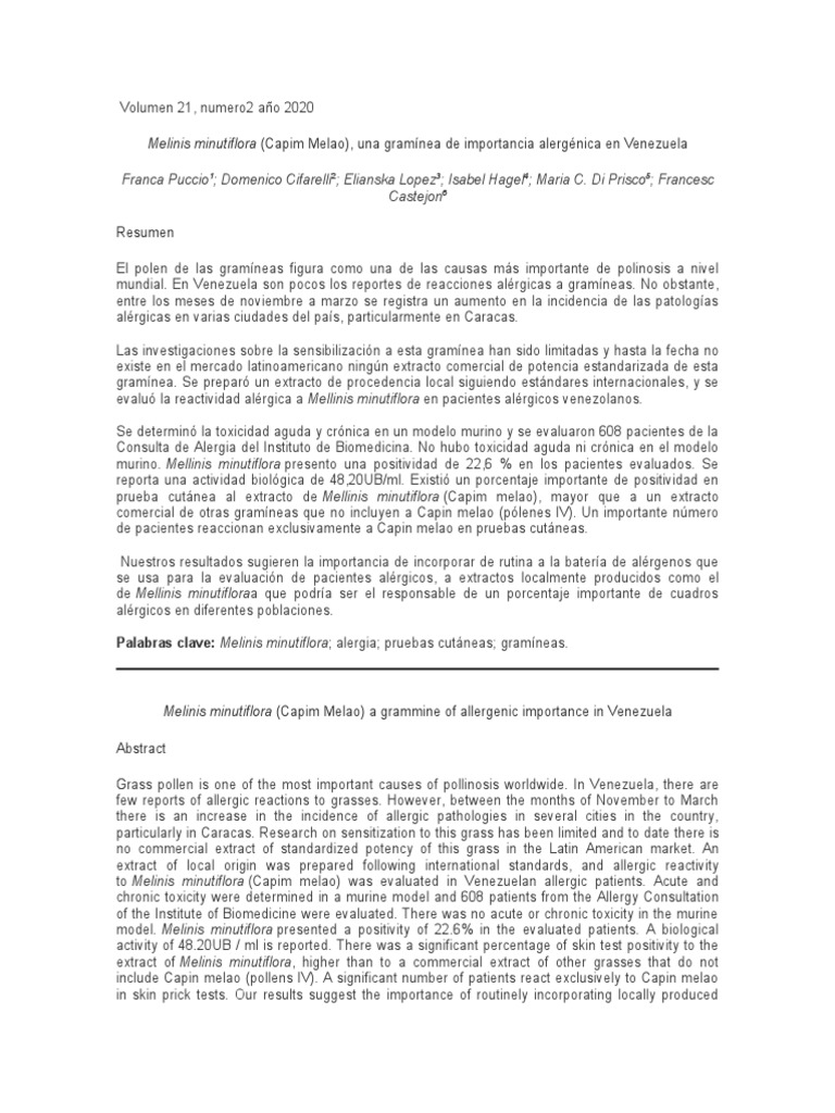 Capin Melao | PDF | Alergia | Especialidades Medicas